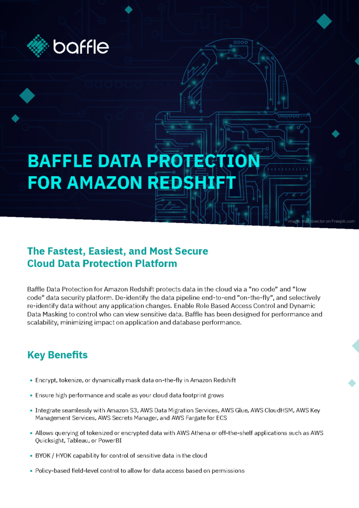 Secure AWS Redshift Deidentification